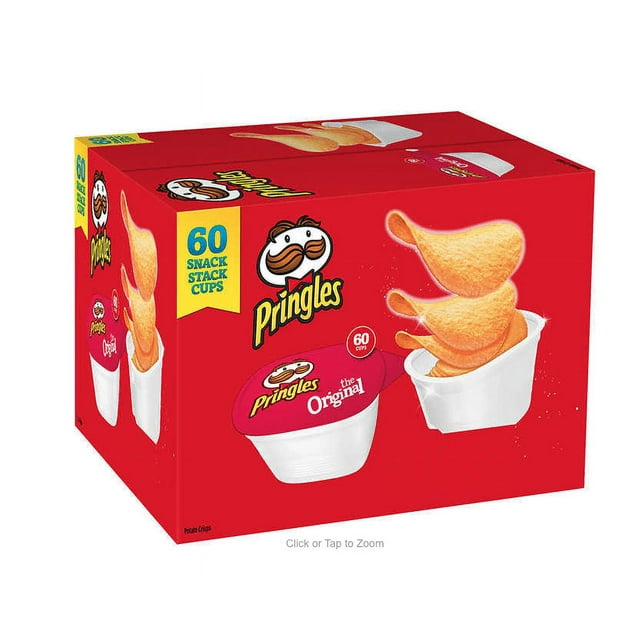 Pringles Potato Crisps Snack Stack Cups, Original, 0.67 oz, 60 ct ...