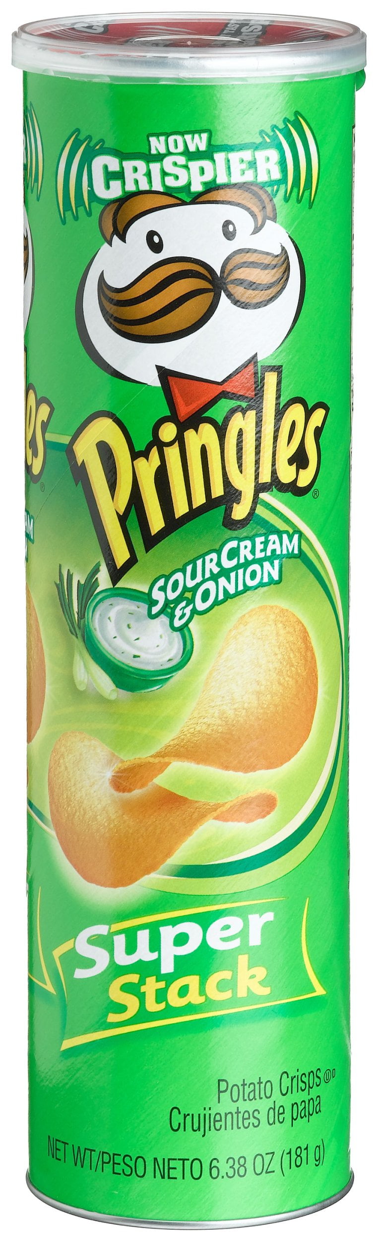 Pringles Potato Crisps Super Stack, SourCream NSD3 & Onion, 6.38-Ounce ...