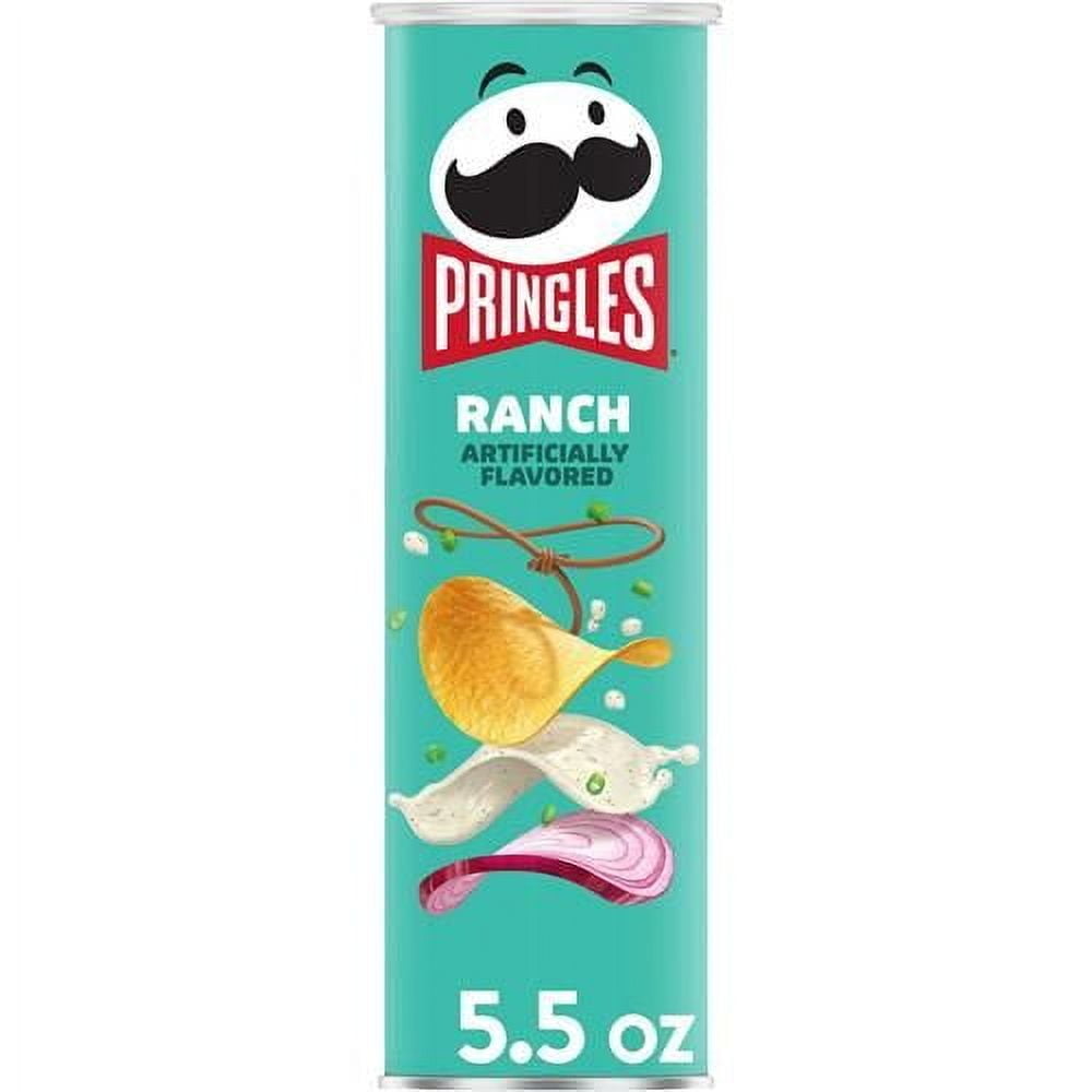 Pringles Potato Crisps Chips, Lunch Snacks, On-The-Go Snacks, Ranch, 5 ...