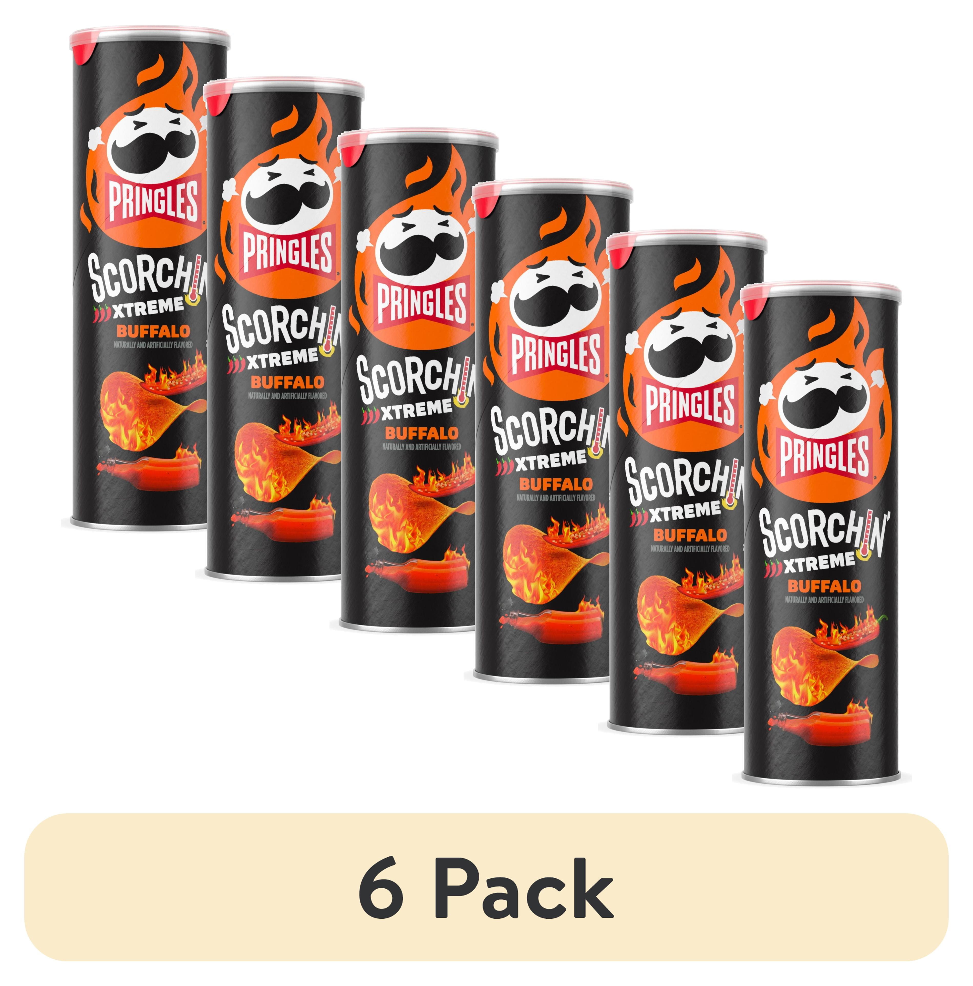 (6 pack) Pringles Scorchin' Buffalo Potato Crisps Chips, Spicy Snacks ...