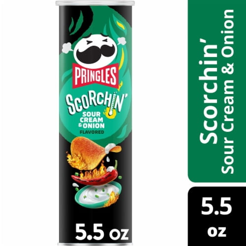 Pringles Scorchin' Sour Cream and Onion Potato Crisps Chips - 5.5 oz ...