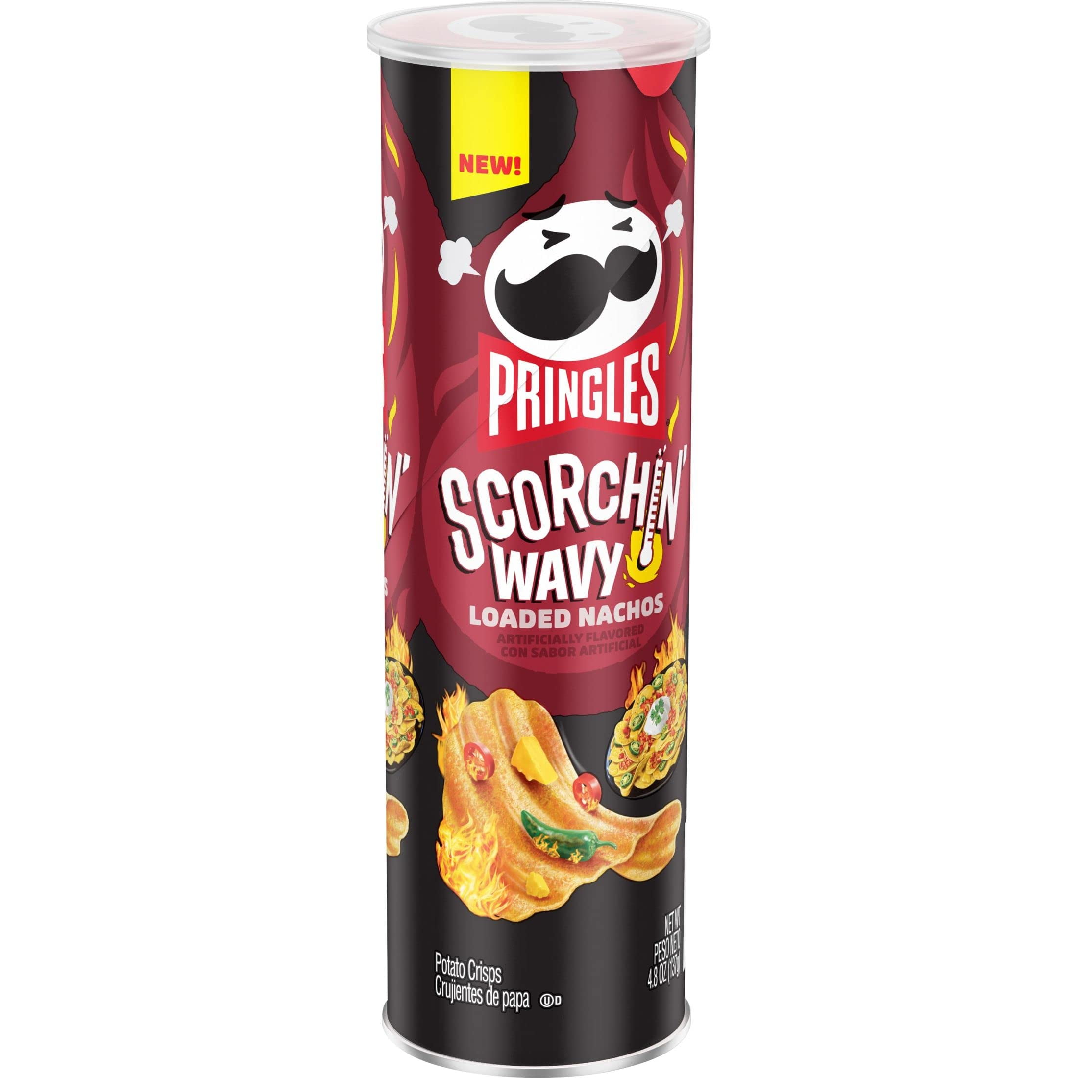 Pringles Scorchin, Wavy Potato Crisps Chips, Lunch Snacks, Spicy Snacks ...