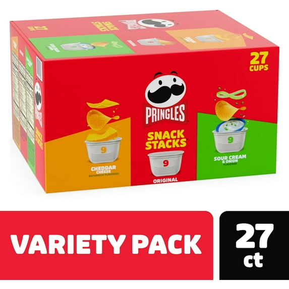 Pringles Snack Stacks Potato Crisps Chips Variety Pack, Lunch Snacks ...