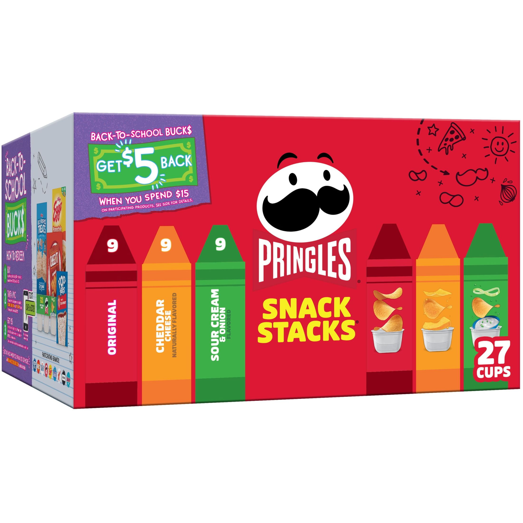Pringles Snack Stacks Variety Pack Potato Crisps Chips, Lunch Snacks, 27 Count - Walmart.com