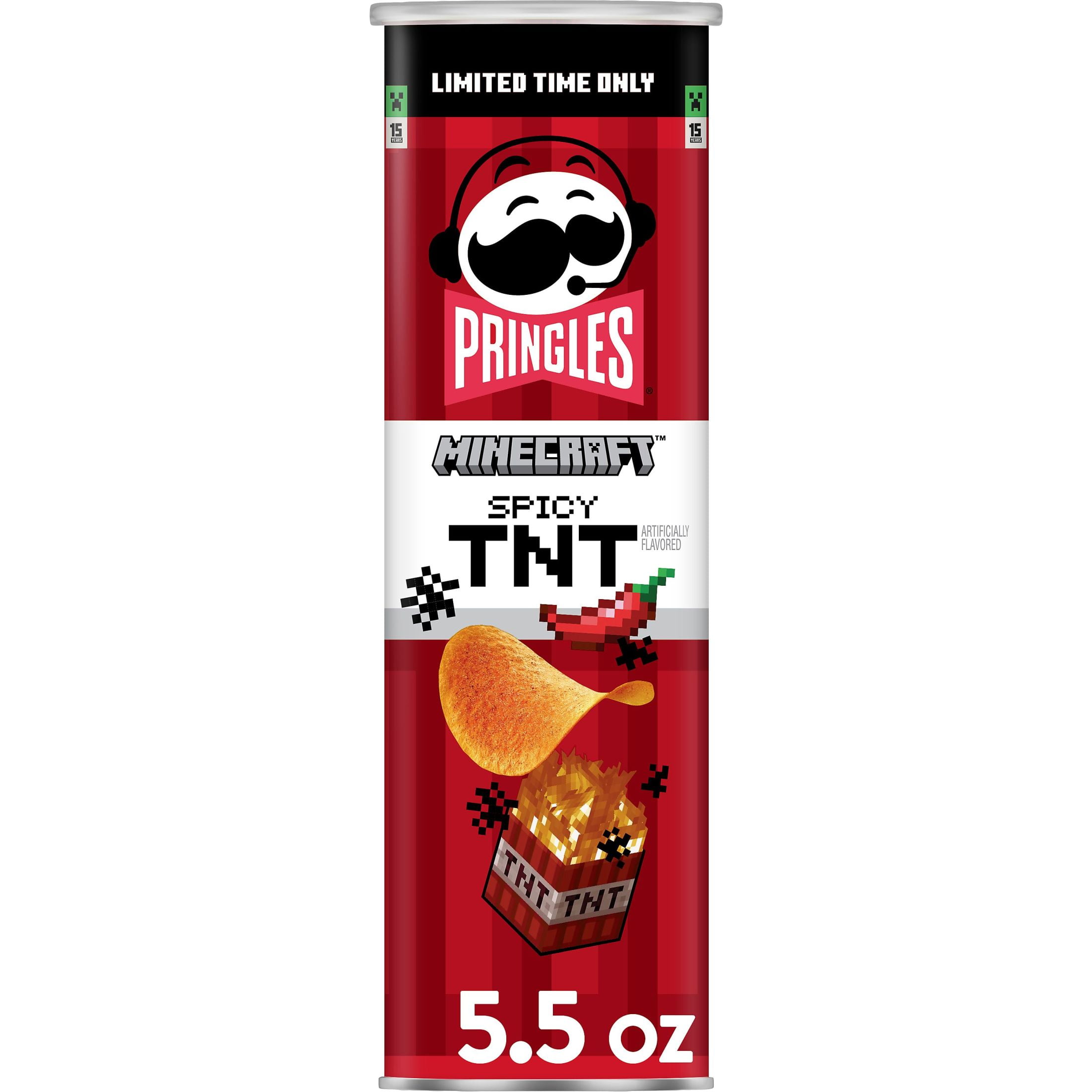 Pringles Spicy TNT Potato Crisps Chips, Lunch Snacks, 5.5 oz Canister ...