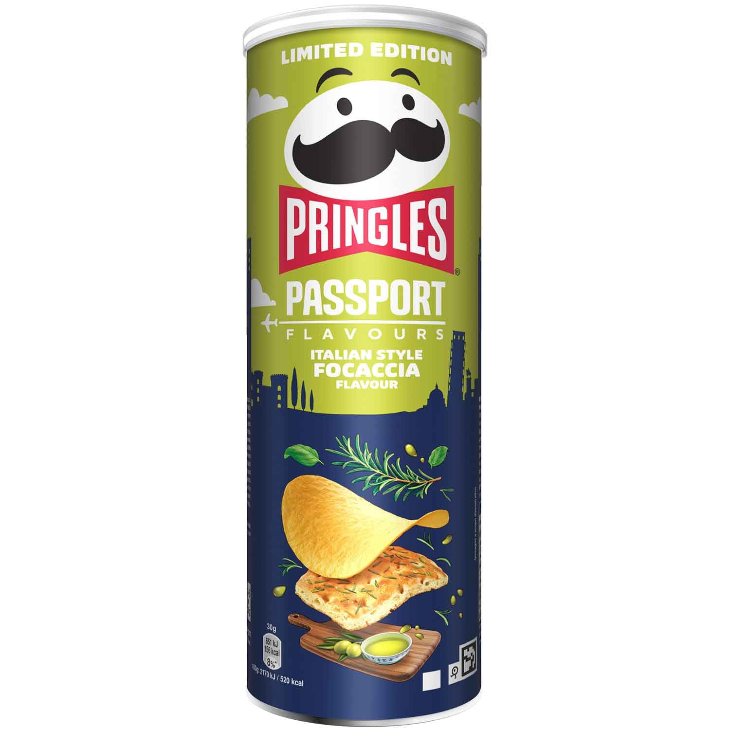 Pringles potato chips FOCACCIA flavor - Limited Edition - 1 can / 165g ...