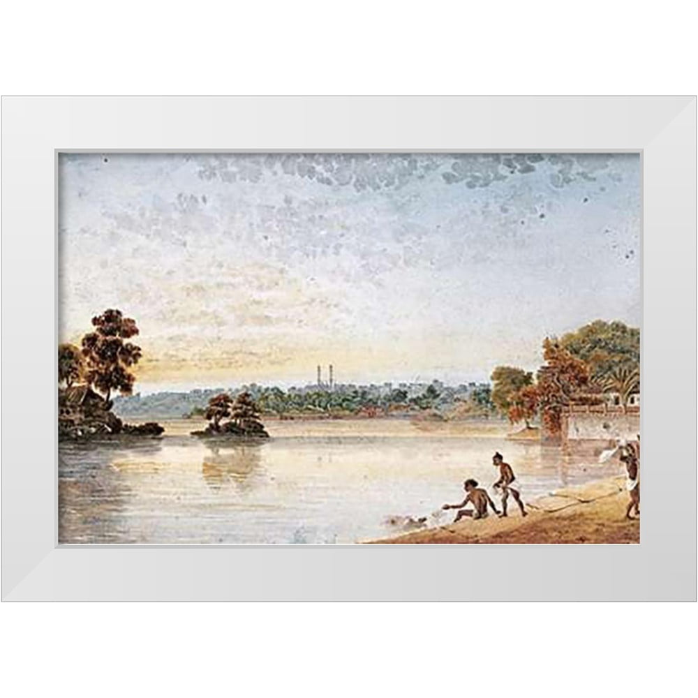 Prinsep, James 24x17 White Modern Wood Framed Museum Art Print Titled ...