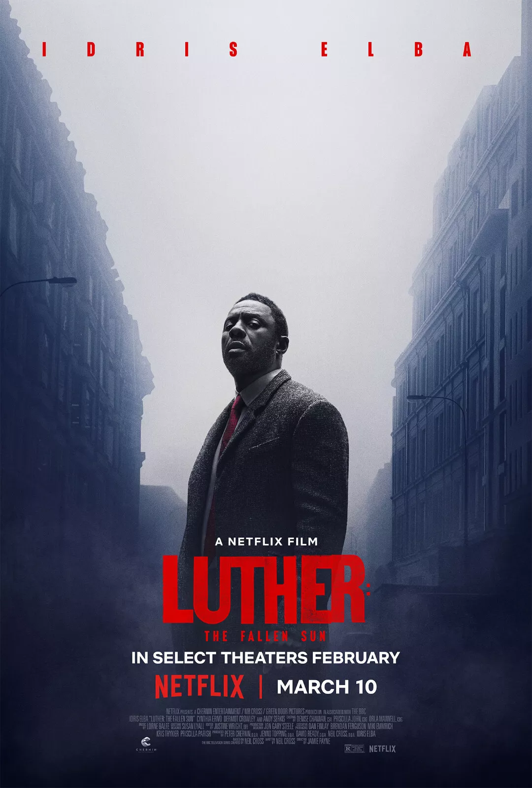 Print 2023 Netfl!x Film Poster "Luther: Fallen Sun" Idris Elba Wall ...