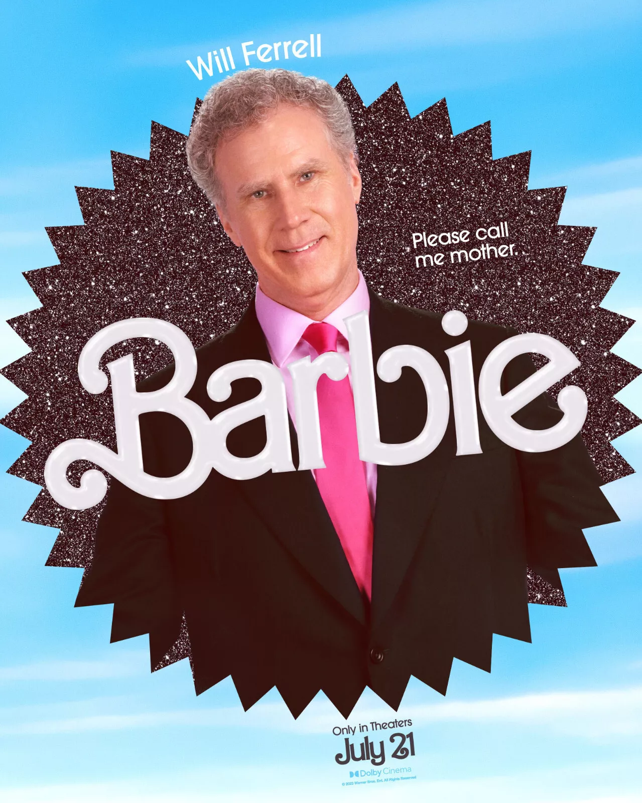 Print 2023 Promo Film Poster "Barbie" Will Ferrell Girl Kids Wall Decor ...