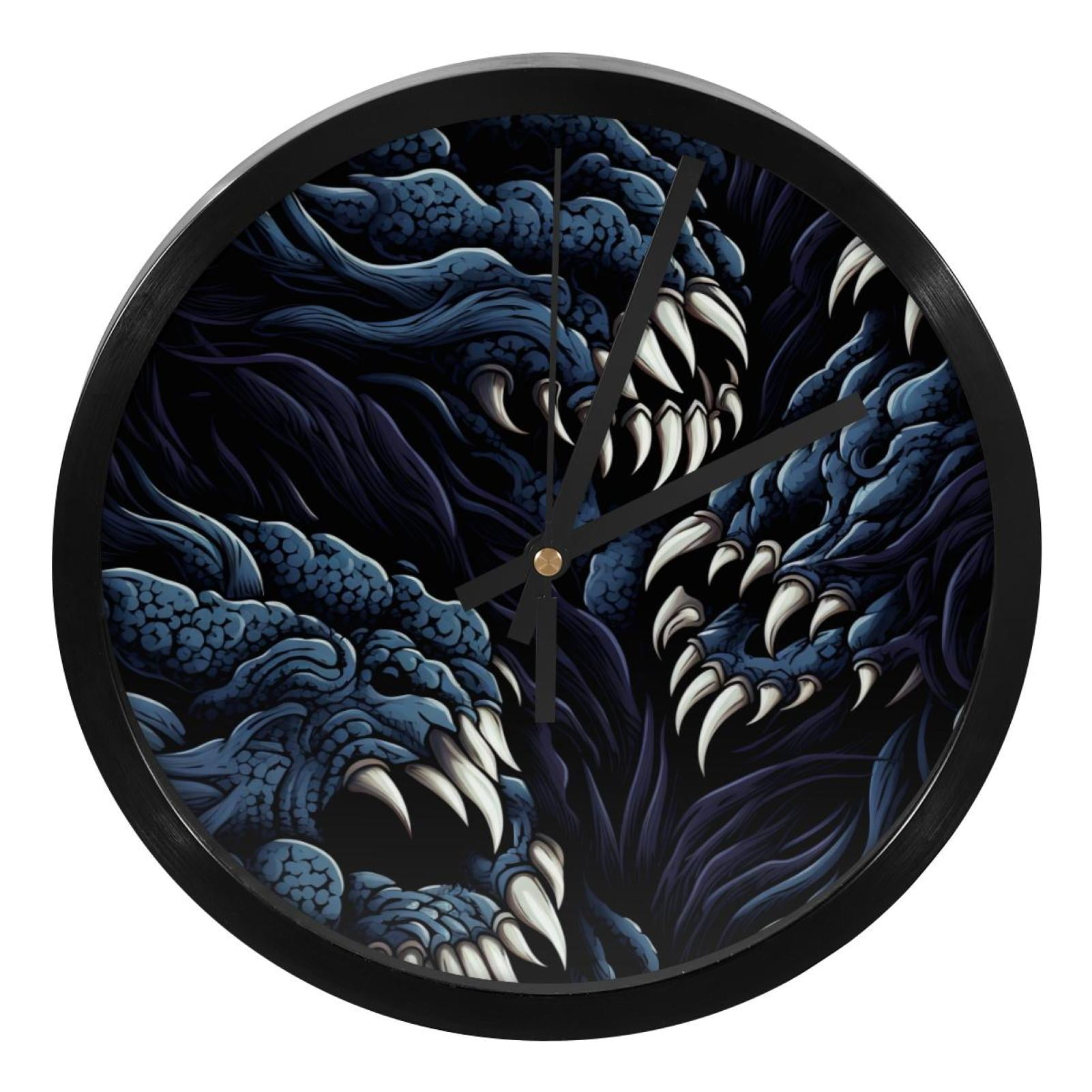 Print 9.8 Inch Round Digital Wall Clock - Silent Non-Ticking Battery ...