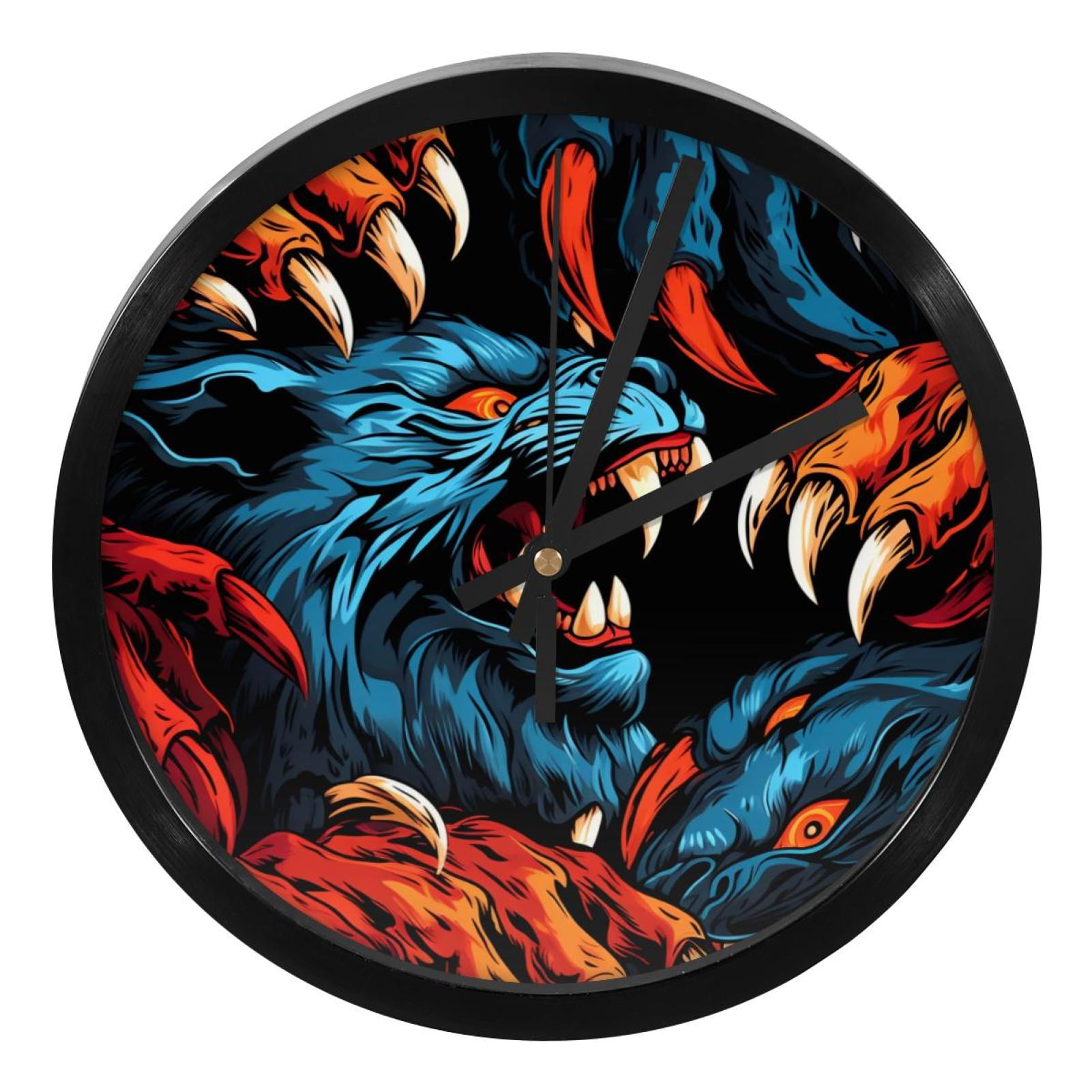 Print 9.8 Inch Silent Round Digital Wall Clock - Battery Operated ...