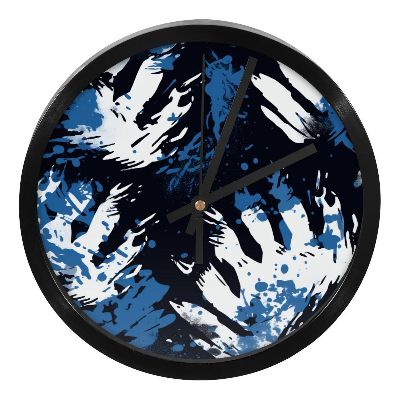 Print 9.8 Inches Wall Clock - Silent Round Digital Clock, Battery ...