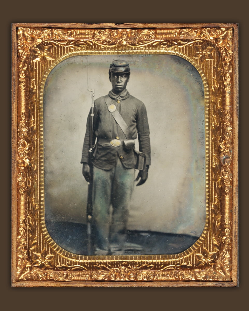 Print: African American Civil War Soldier In Union Uniform, circa 1863 ...