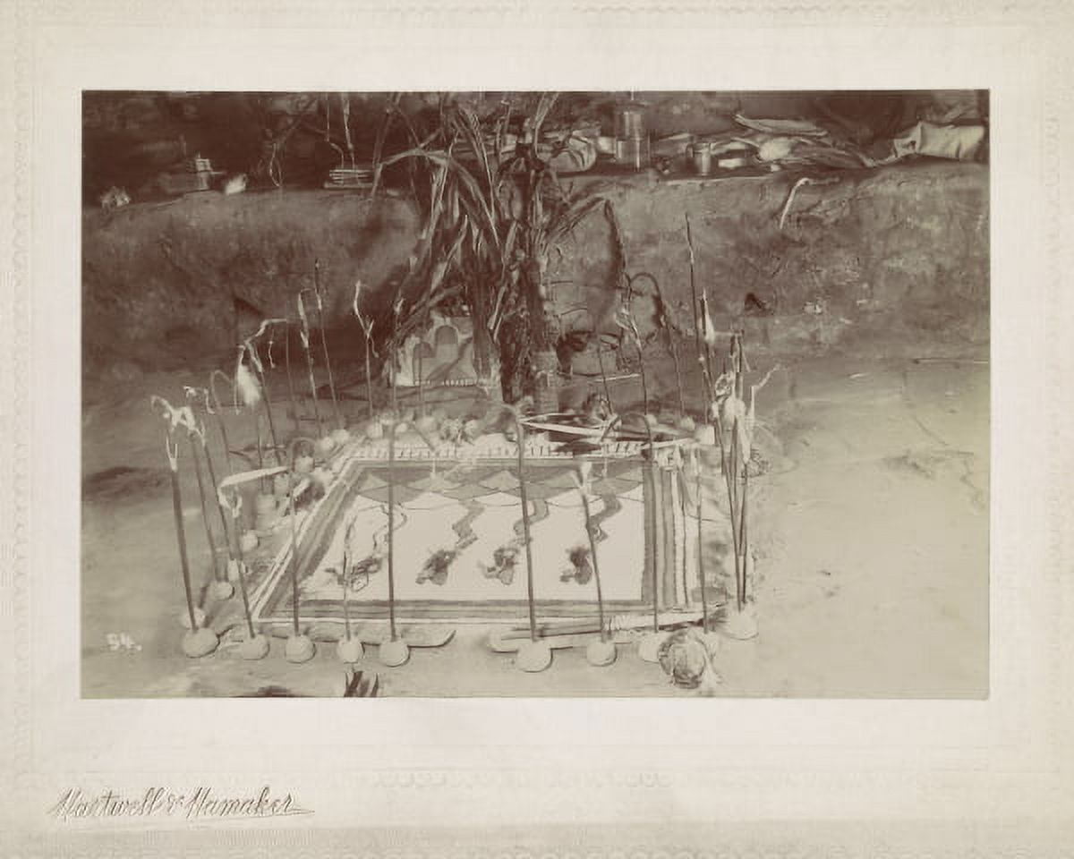 Print: Altar Sand Painting Inside Hopi Kiva, 1899 - Walmart.com