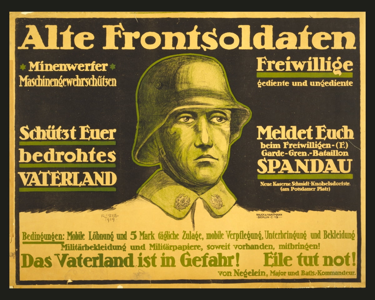 Print: Alte Frontsoldaten Das Vaterland Is In Gefahr! Eile Tut Not ...