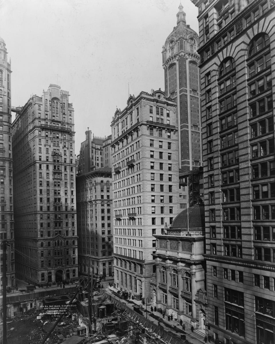 Print: Am. Ex. Nat. Bank, Singer Building And Clearing House, 1913 ...