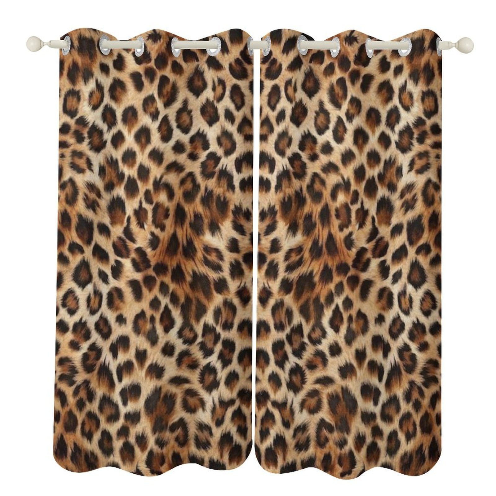 Print Animal Cheetah Print Window Blackout Curtain 3d Printed Curtain ...