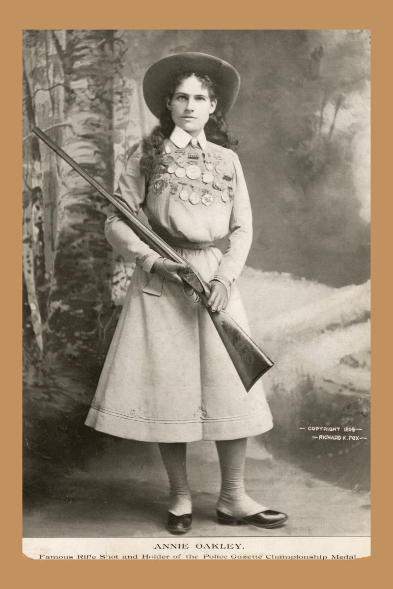 Print: Annie Oakley - Famous Rifle Shot And Holder Of The Police ...