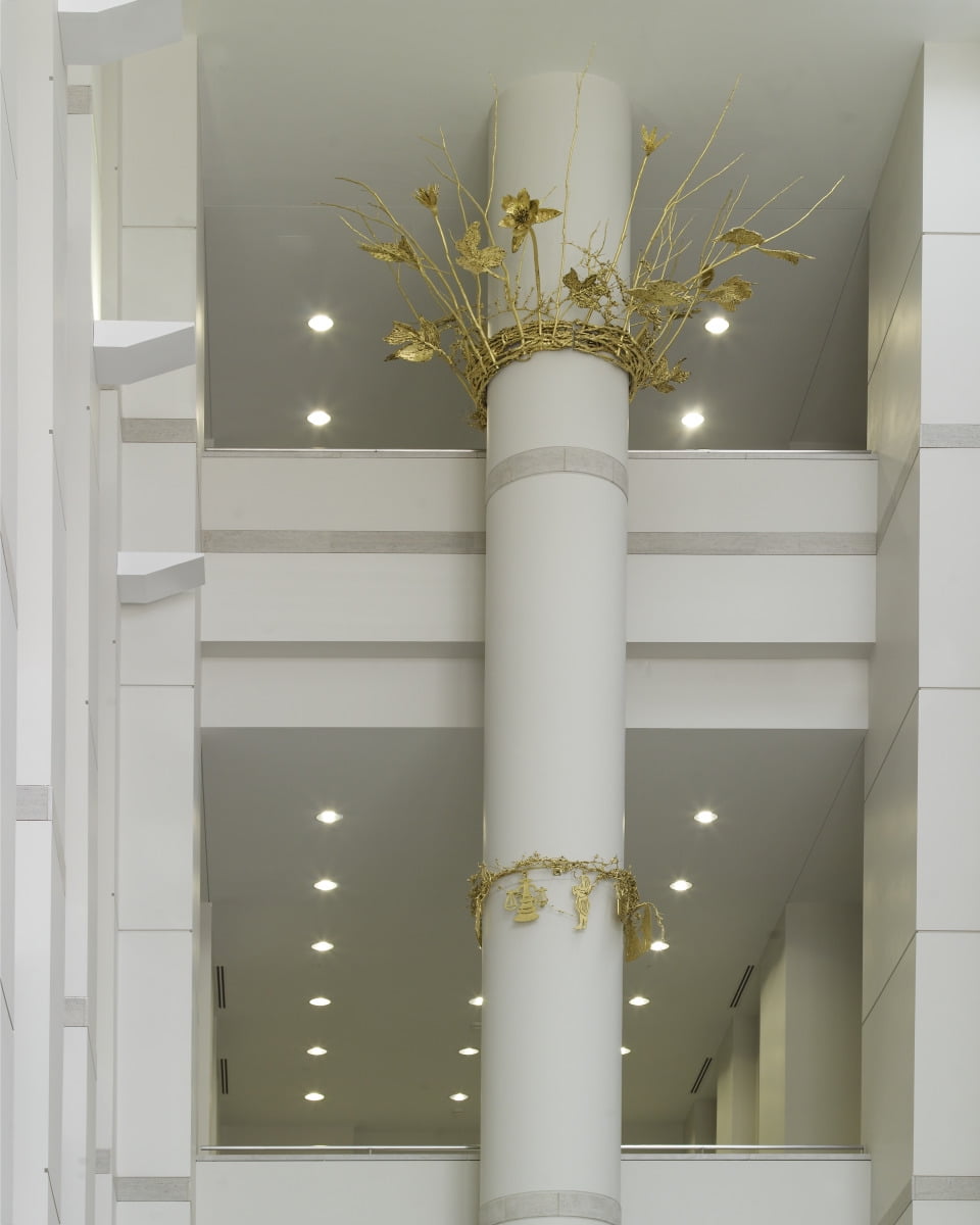 Print: Architectural Art Poplar And Iris (Garden Of Justice) Interior ...