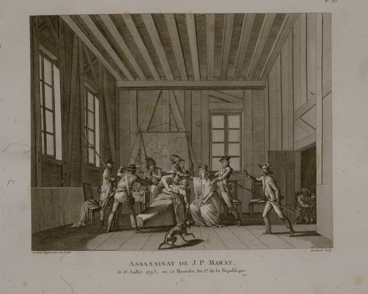 Print: Assassinat De J.P. Marat, Le 13 Juillet 1793, Ou 25 Messidor, An ...
