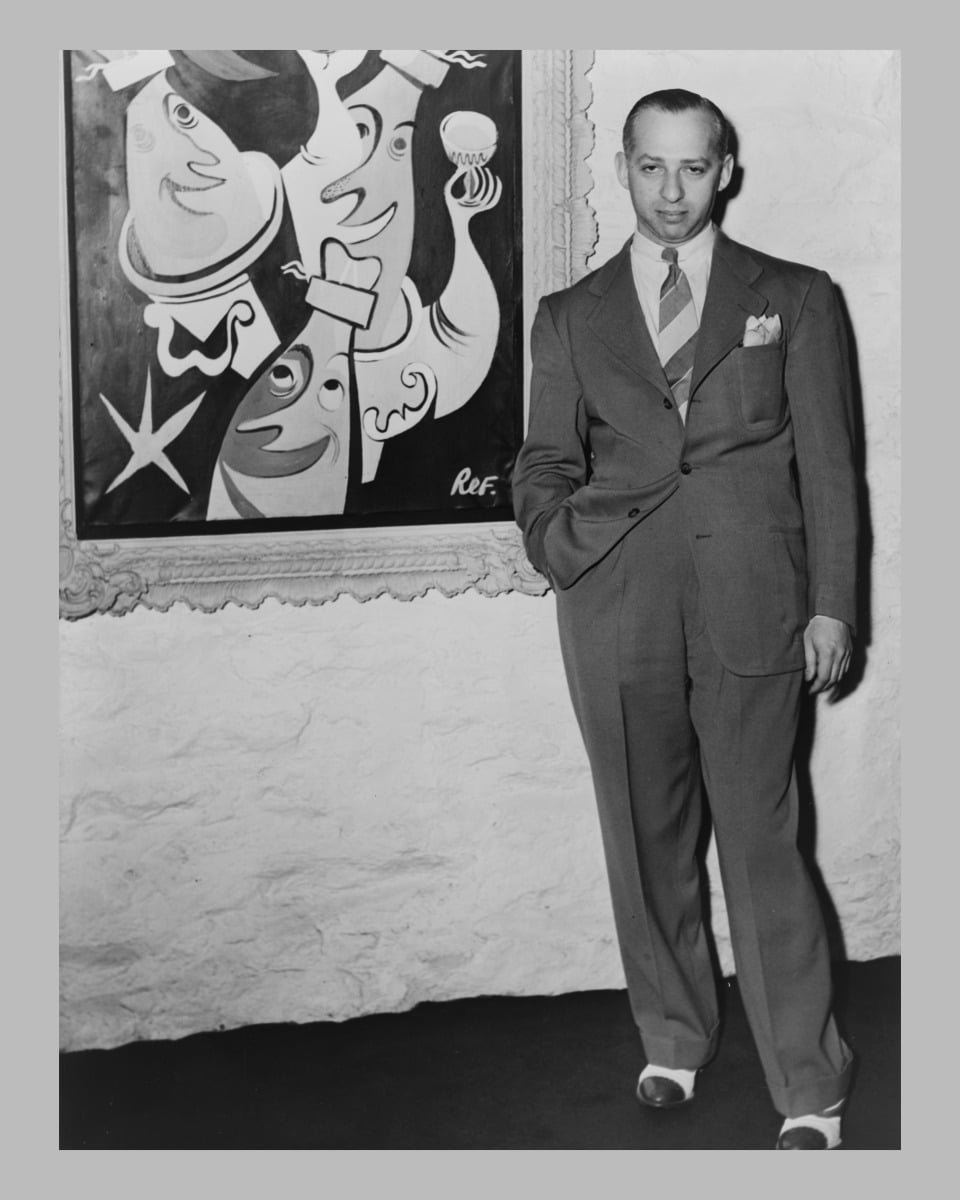 Print: Barney Josephson, Full-Length Portrait, Standing Next To A ...
