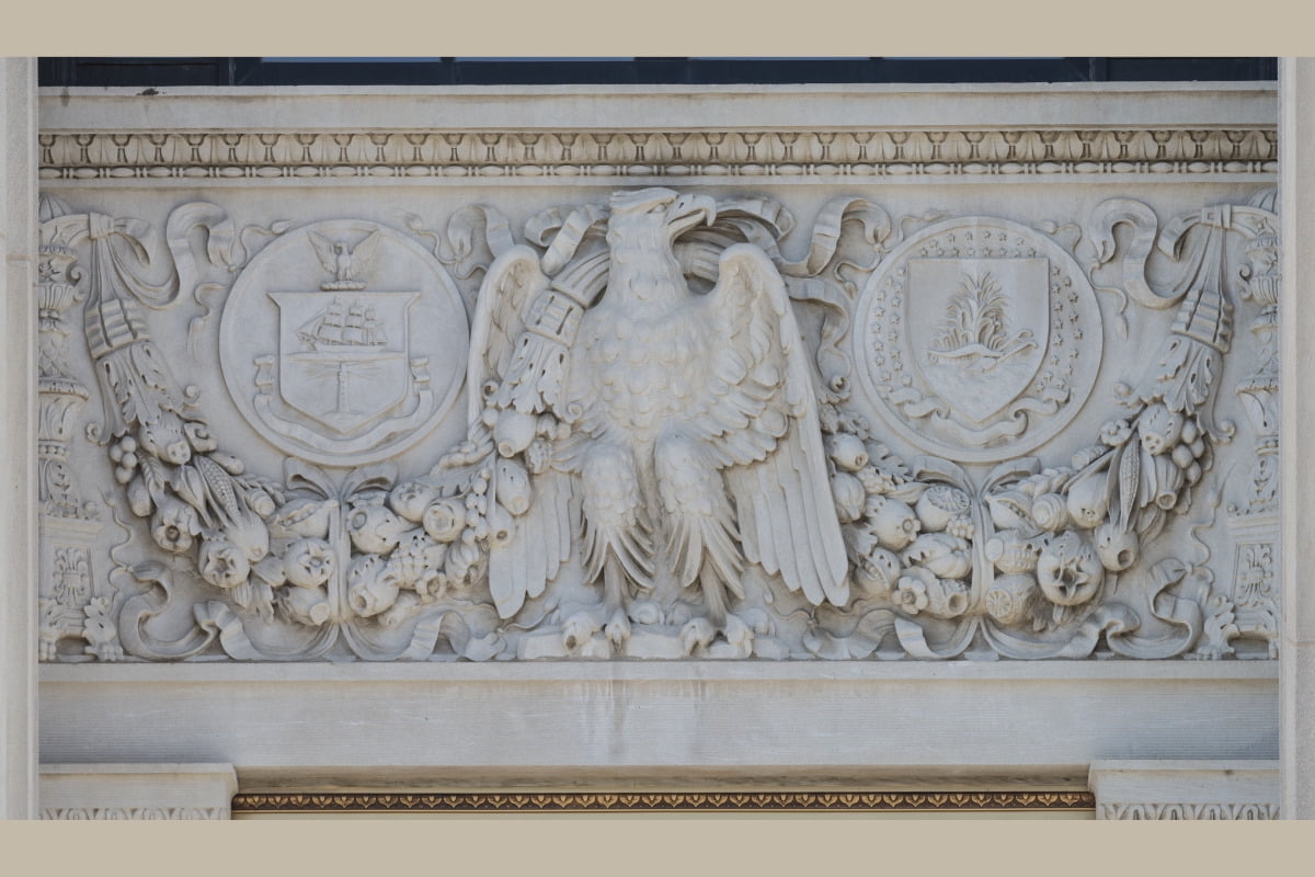 Print: Bas Relief At The Ed Edmondson Courthouse, Also Known As The U.S ...