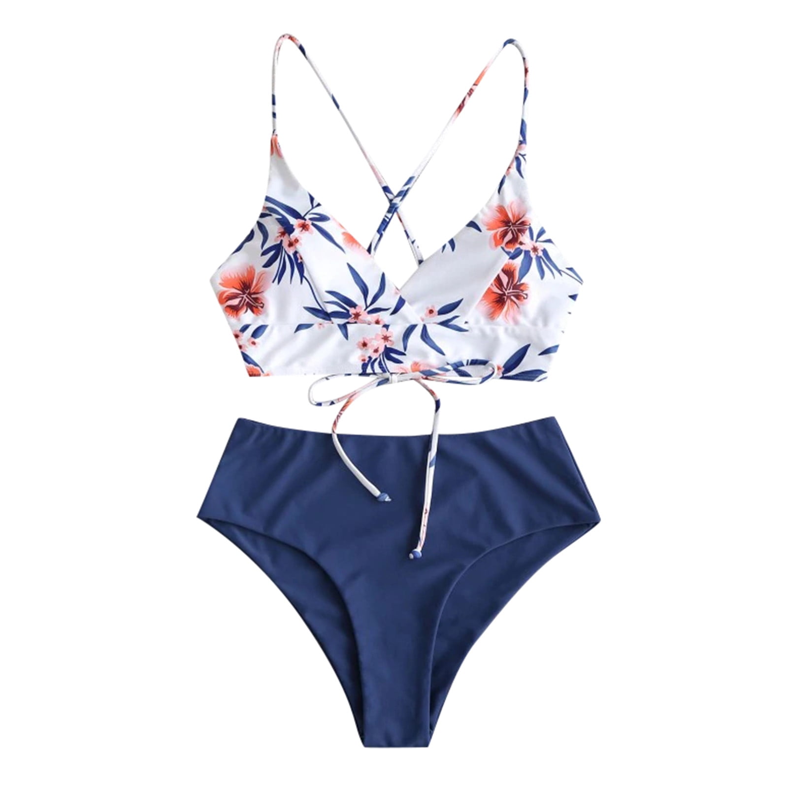 Print Bikini Flower Size Plus Size Womens Bathing Suit Shorts Beachwear ...