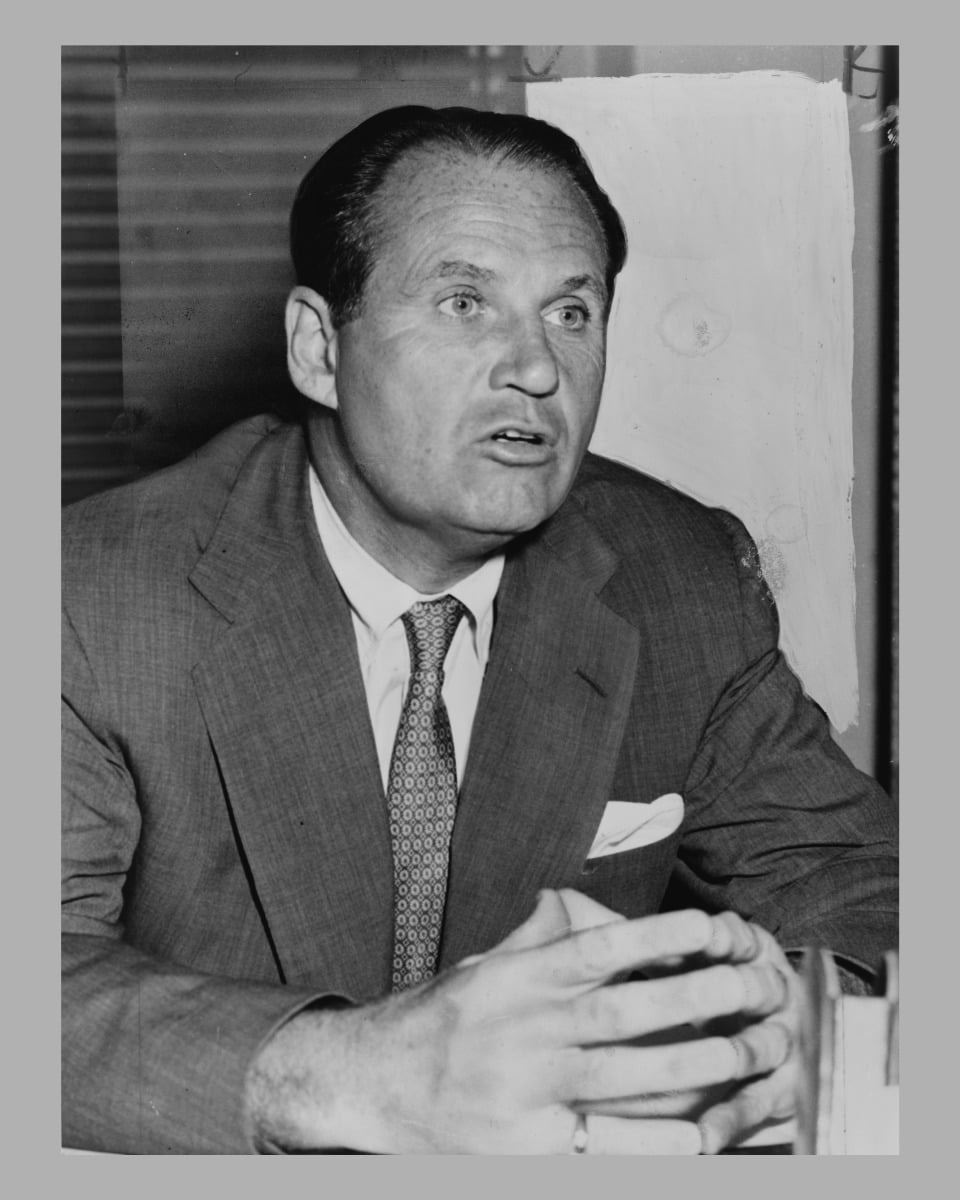 Print: Bill Shea, Head Of The Mayor's Baseball Committee, Discusses A ...