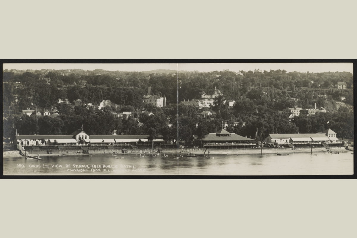Print: Birds Eye View Of St. Paul Free Public Baths, 1907 - Walmart.com