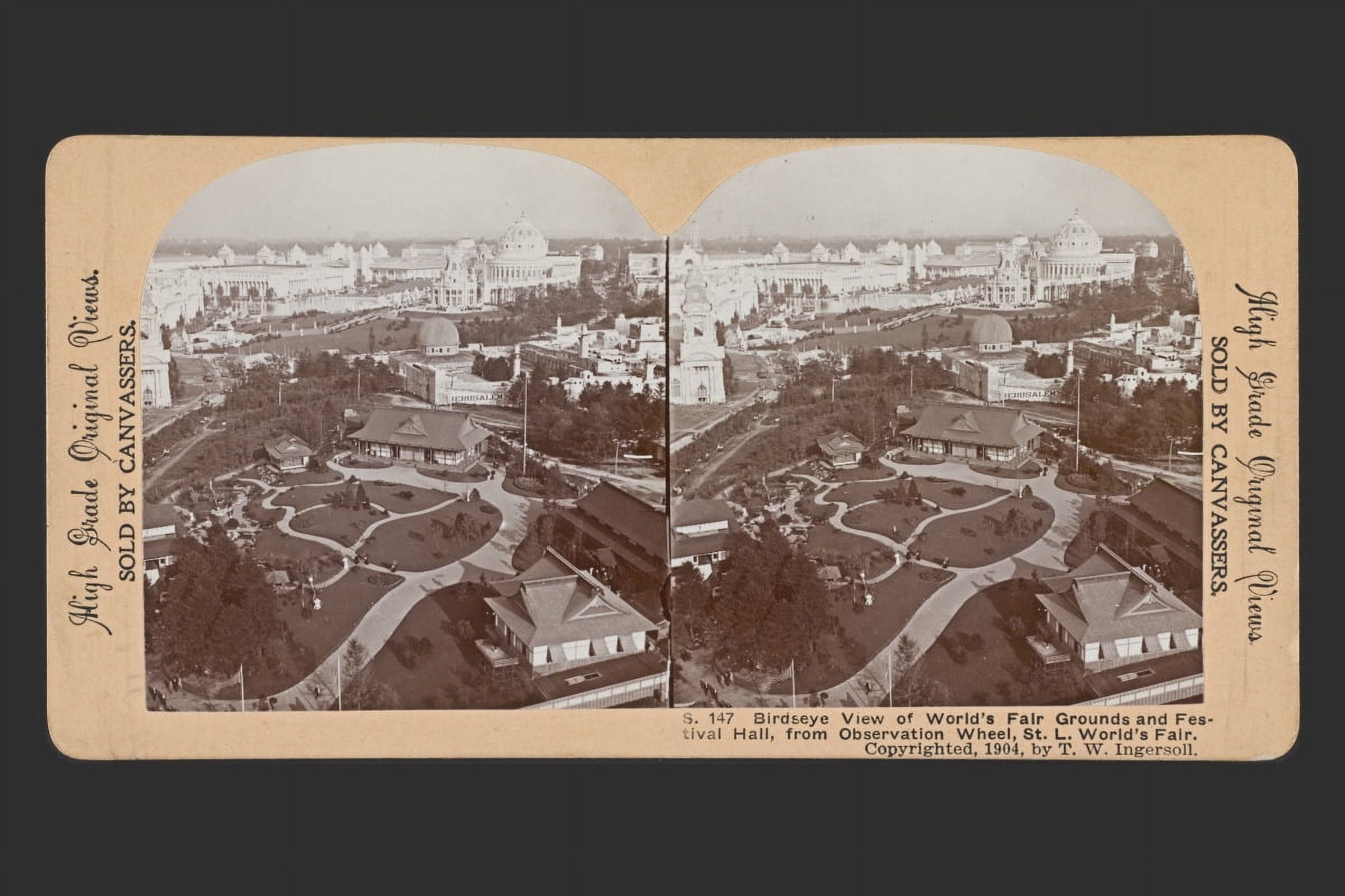 Print: Birdseye View Of World's Fair Grounds And Festival Hall, From ...