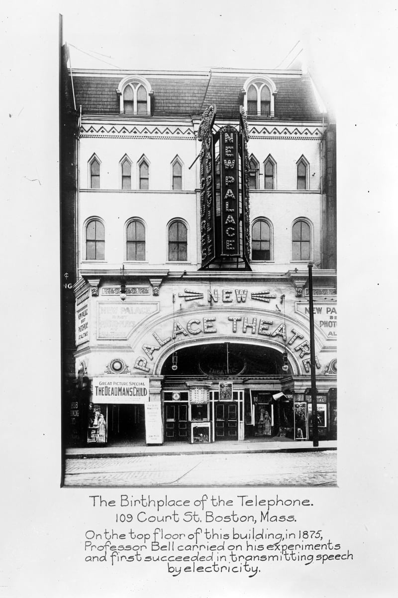 Print: Birth Place Of Telephone, 109 Court St., Boston, Mass, circa ...