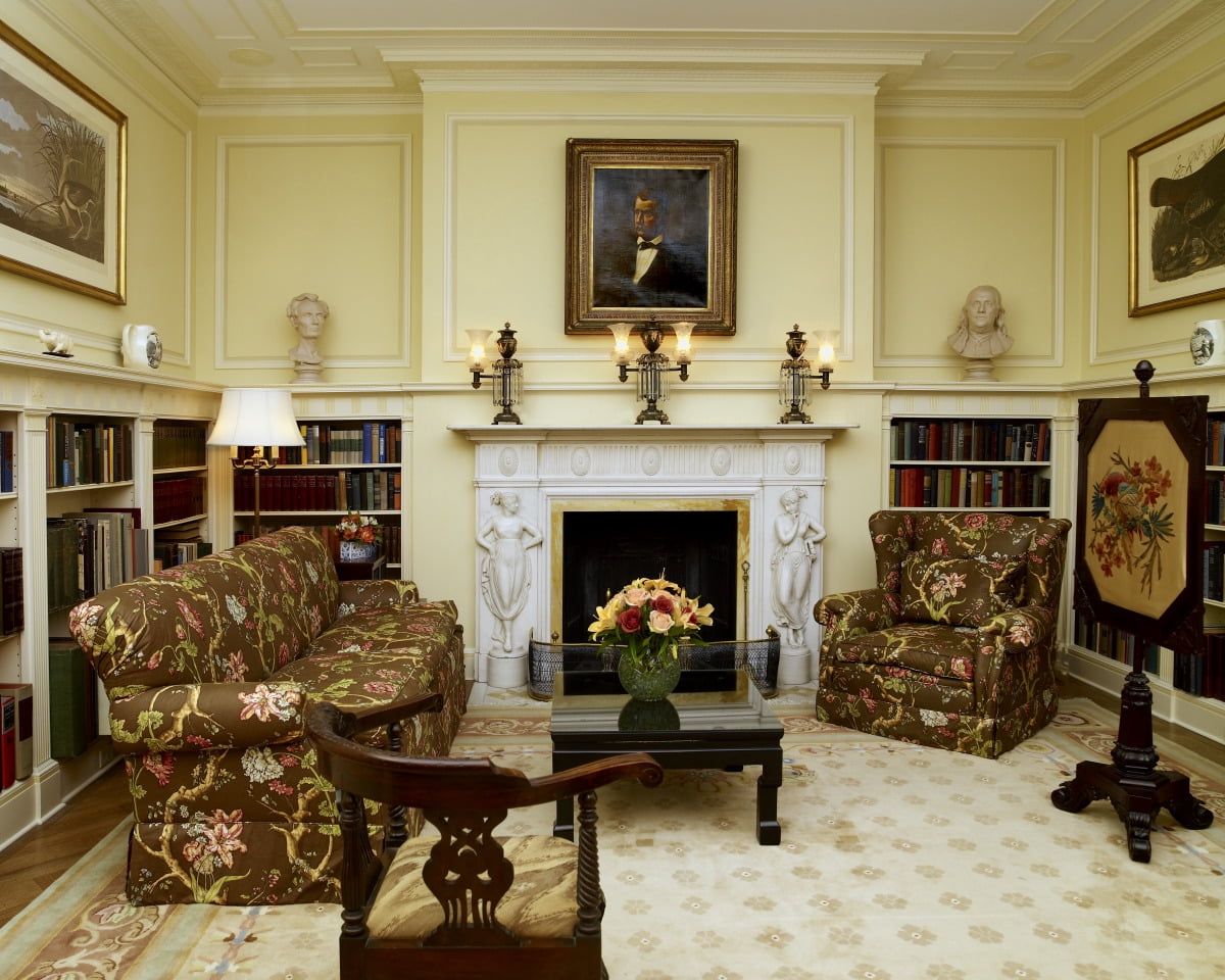 Print: Blair House Library, Blair House, Located Across From The White ...