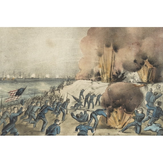 Print: Bombardment And Capture Of Fort Fisher, North Carolina, January ...