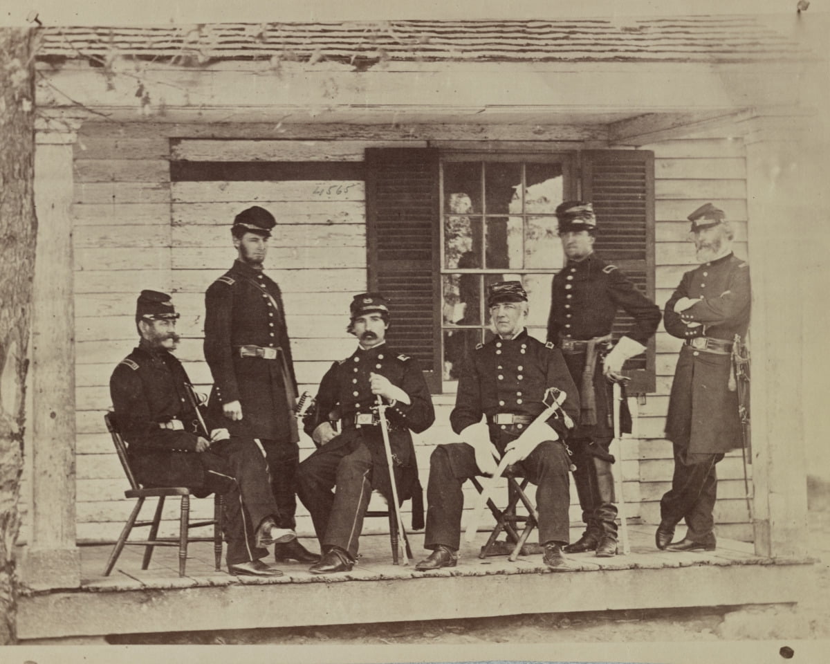 Print: Brig. General J. S. Wadsworth And Staff, circa 1861 - Walmart.com