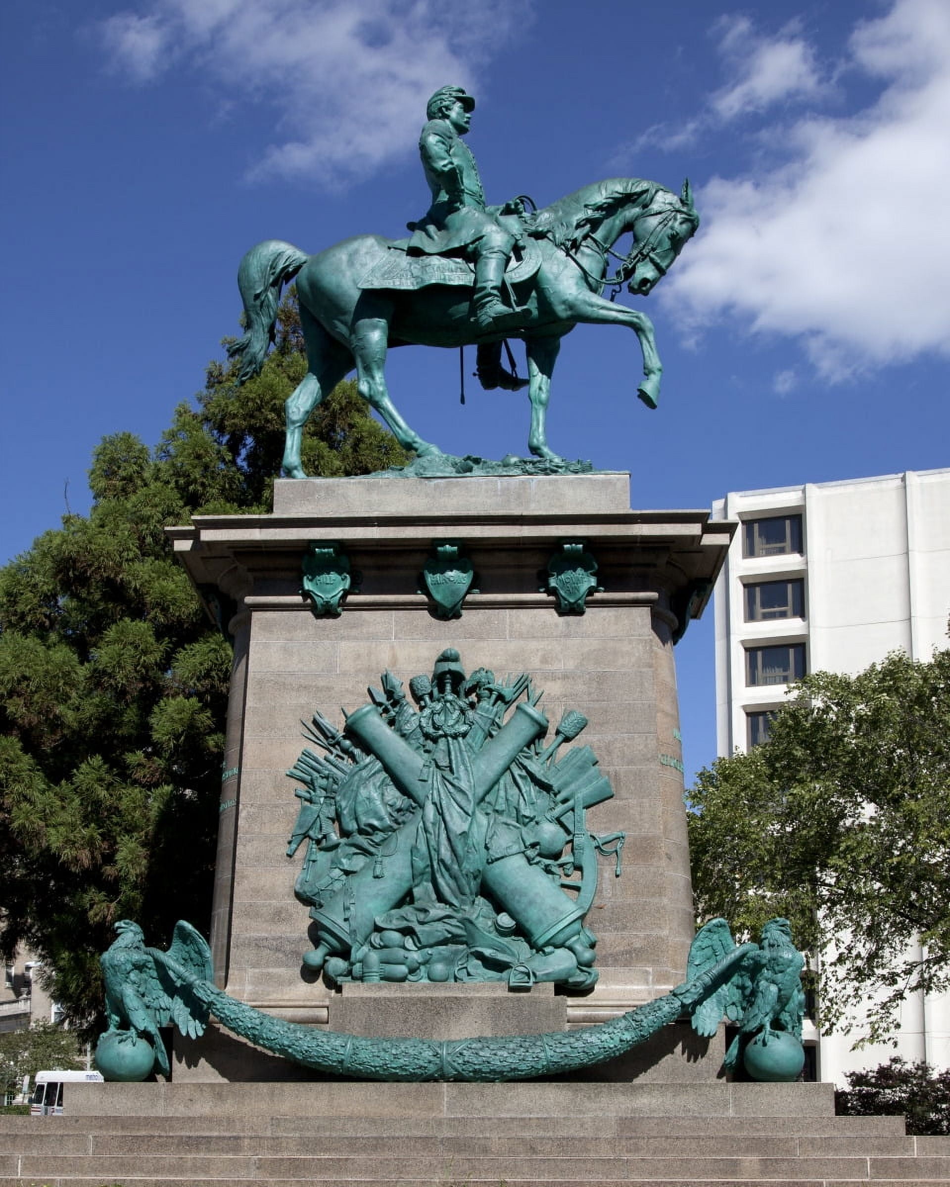 Print: Bronze Equestrian Statue Of Major General George Brinton ...