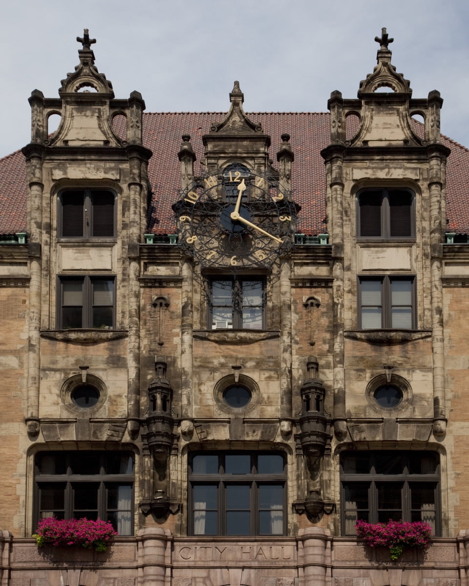 Print: Building Detail With Clock, City Hall, St. Louis, Missouri, 2009 ...