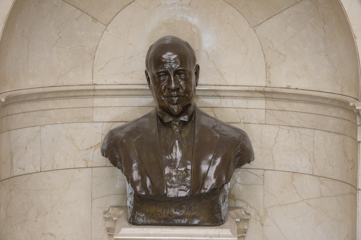Print: Bust Of William H. Welch At The William H. Welch Medical Library ...