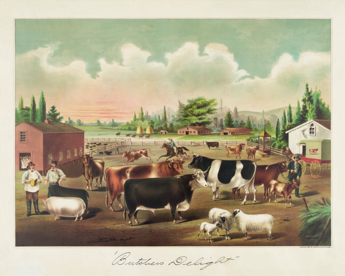 Print: Butchers Delight, 1887 - Walmart.com
