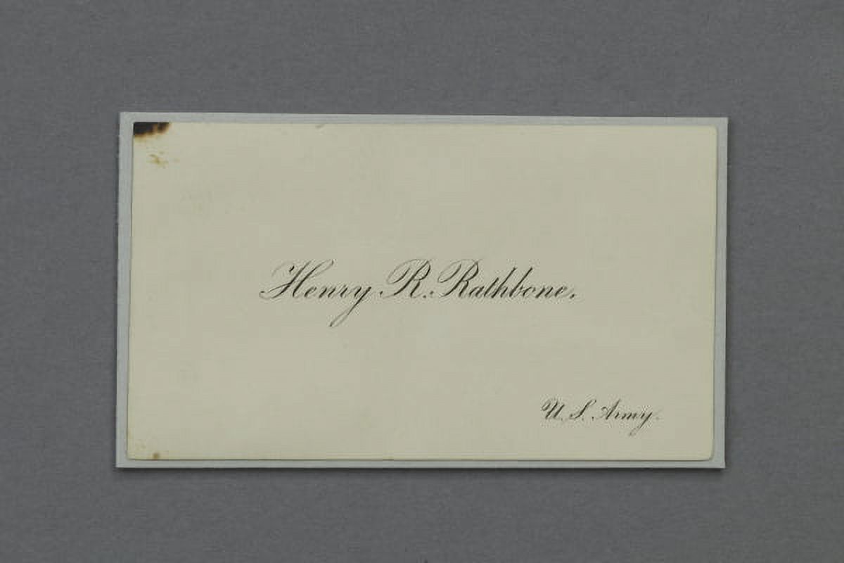 Print: Calling Card. Henry R. Rathbone, U.S. Army. Artifact In The ...