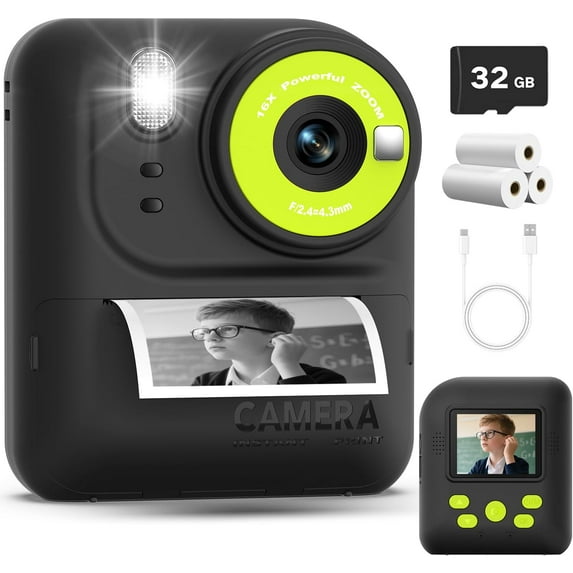 Print Camera ,1080P Digital Video Camera,Birthday Christmas Gifts for ...