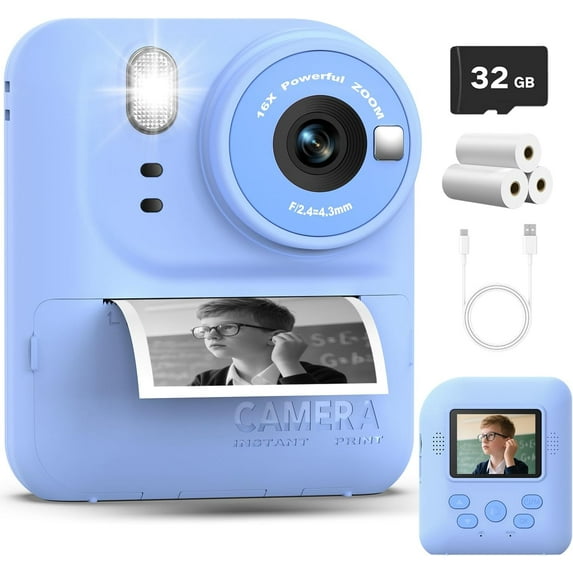 Print Camera ,1080P Digital Video Camera,Christmas Birthday Gifts for ...