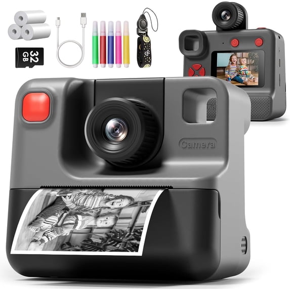 Print Camera for , 1080P Cameras, Digital Video Cameras 3 Print Paper ...