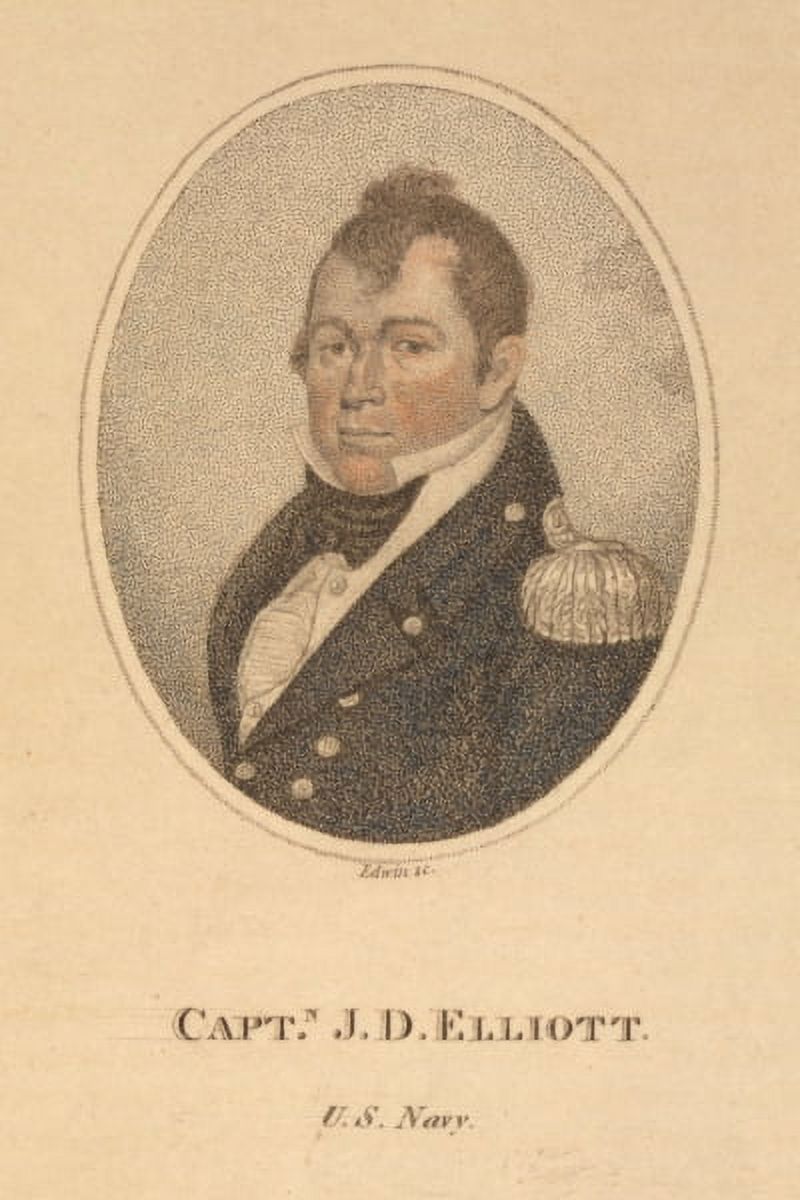 Print: Captn. J.D. Elliot, U.S. Navy, circa 1818 - Walmart.com