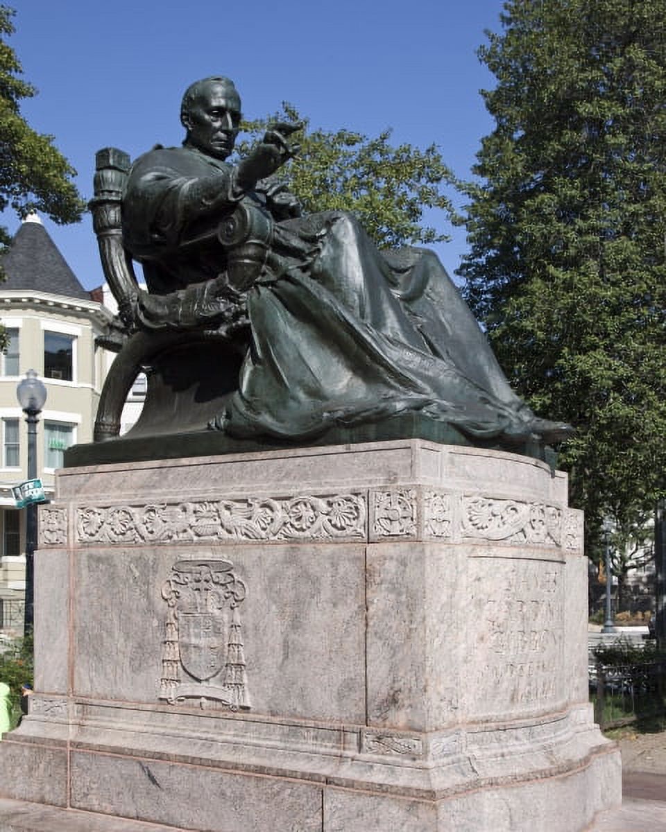 Print: Cardinal James Gibbons Statue North Of Meridian Hill Park, 16th ...