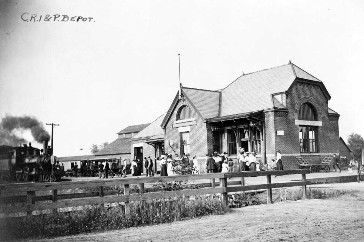 Print: Chicago, Rock Island, & Pacific Railroad Depot, Independence ...