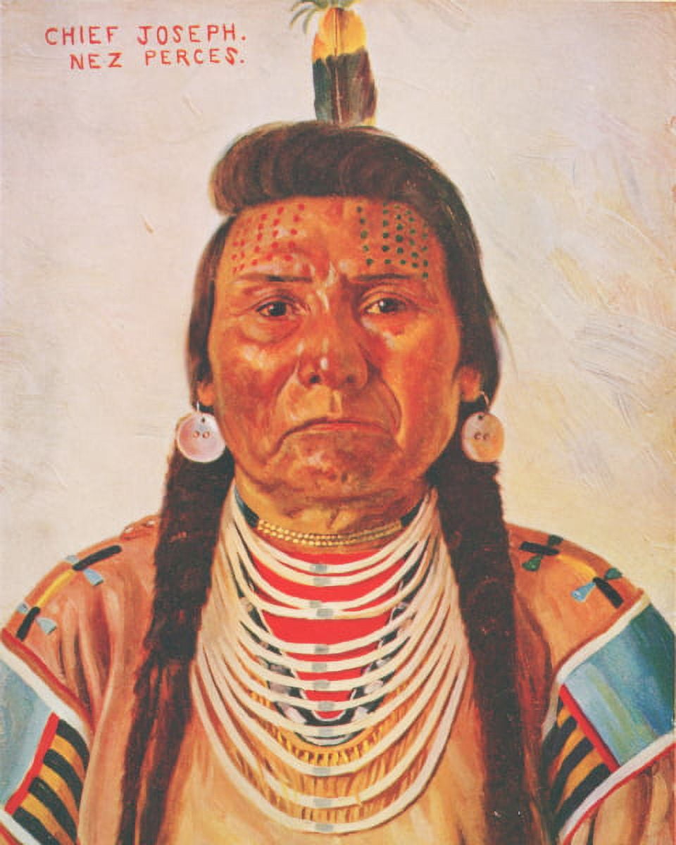Print: Chief Joseph, Nez Perce Chief, Head-And-Shoulders Portrait ...
