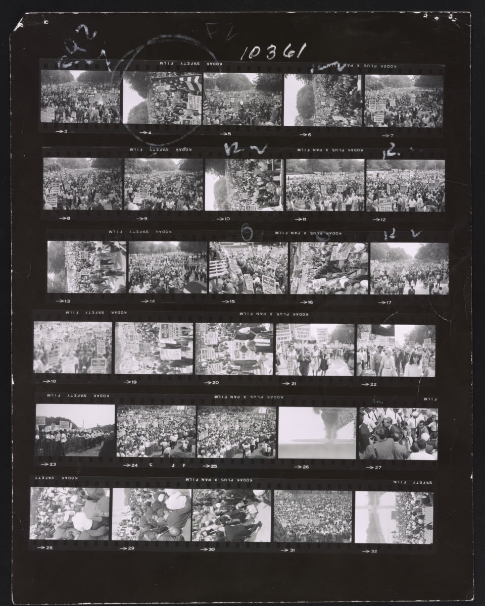 Print: Civil Rights March On Washington, D.C., 1963, Contact Sheet 11 ...