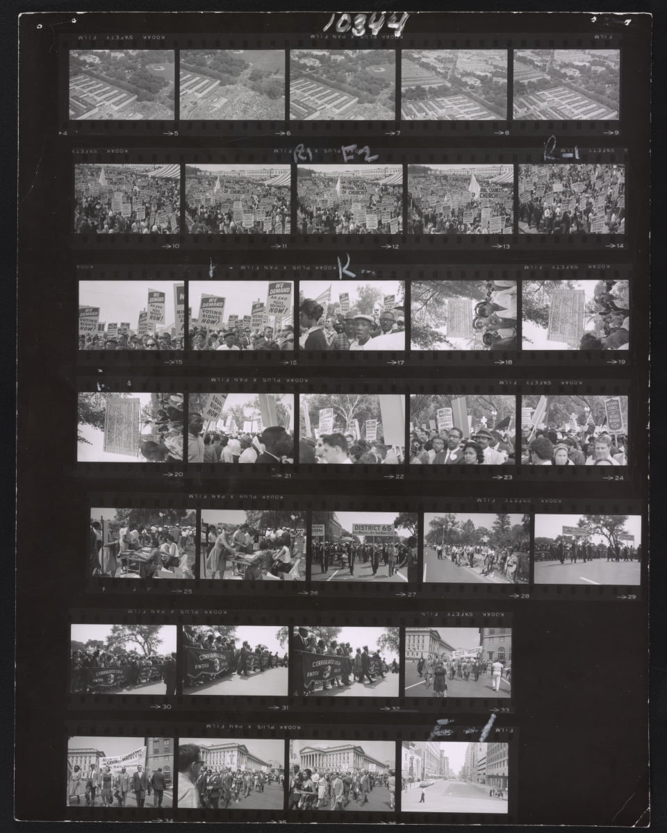 Print: Civil Rights March On Washington, D.C., 1963, Contact Sheet 1 ...