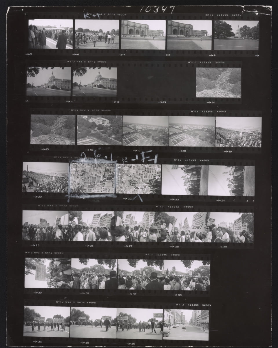 Print: Civil Rights March On Washington, D.C., 1963, Contact Sheet 4 ...