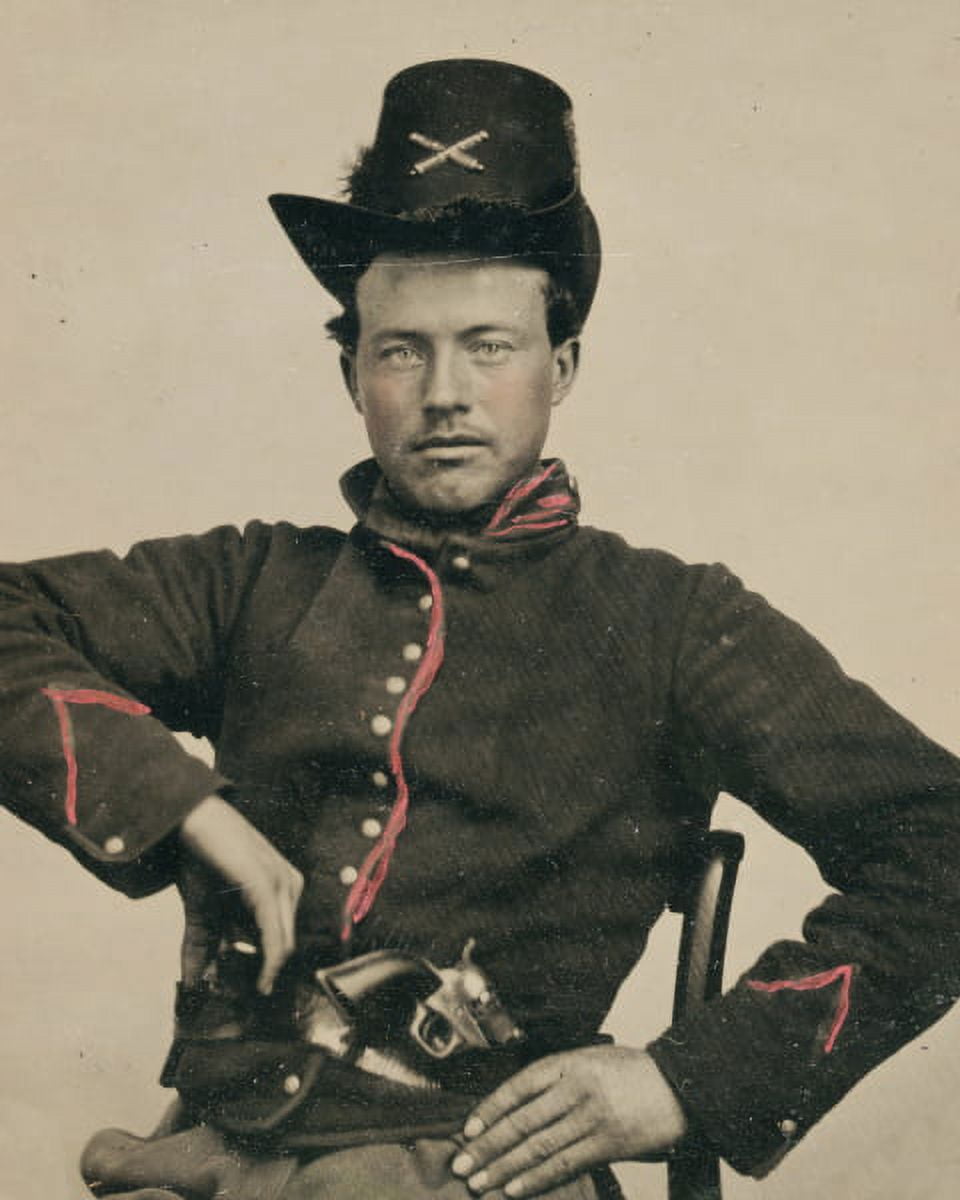 Print: Civil War Soldier In Union Artillery Uniform With Hardee Hat ...